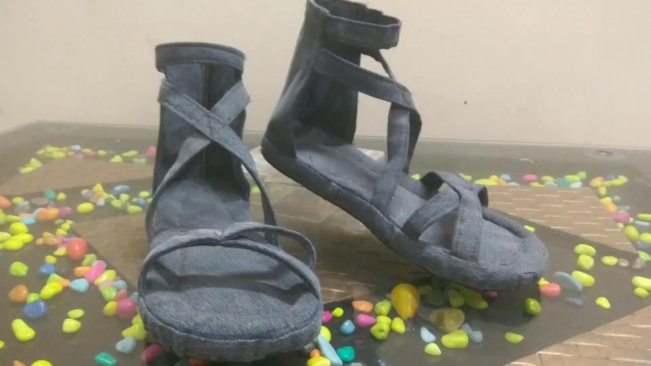 Stylish sandals from old chappal - YouTube