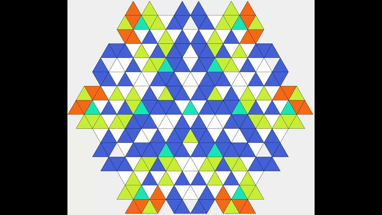 Sum of Neighbours Cellular Automaton on a Grid of Triangles - YouTube