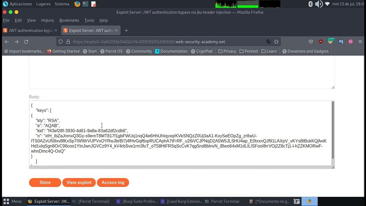 JWT authentication bypass via jku header injection - YouTube