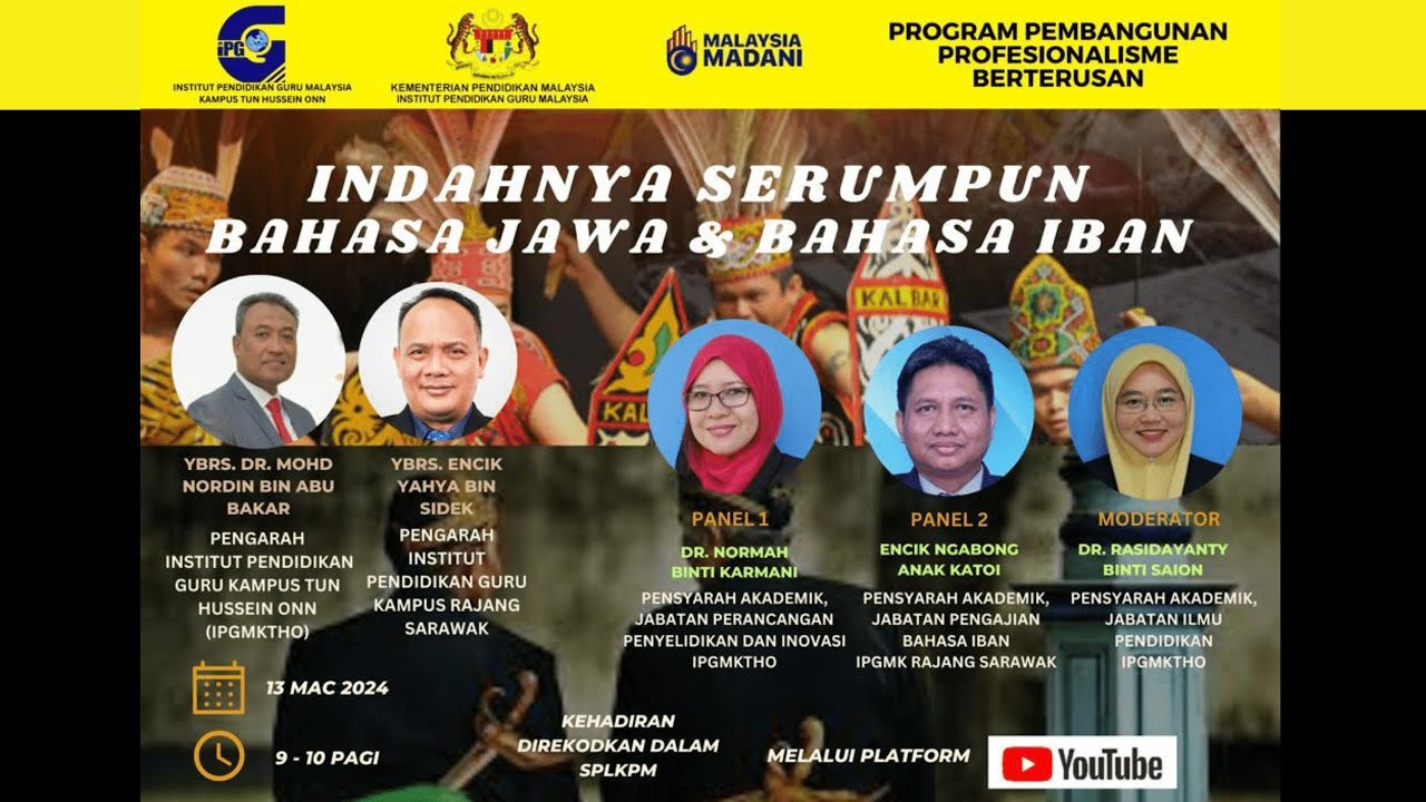 INDAHNYA SERUMPUN BAHASA JAWA DAN BAHASA IBAN - YouTube