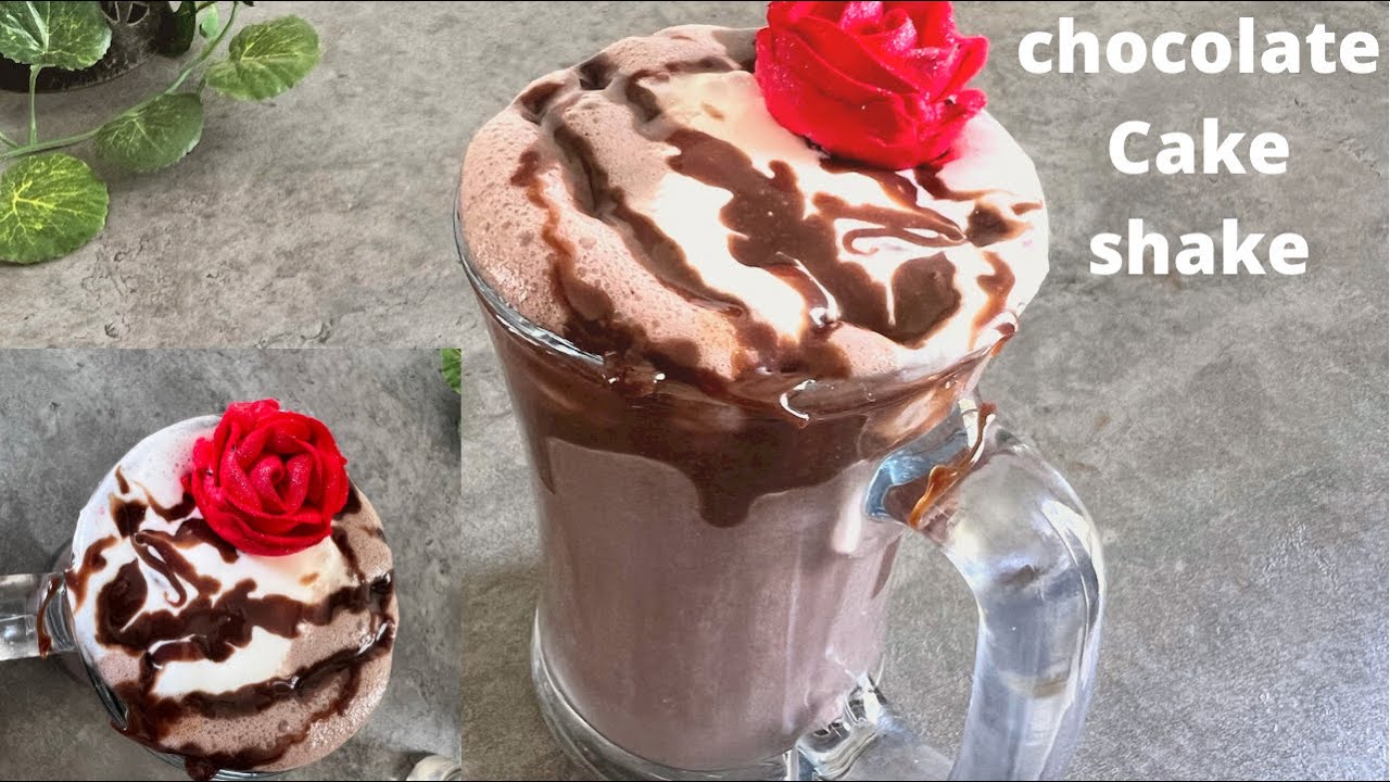 Chocolate cake shake | leftover cake milkshake| cake shake| desert ...