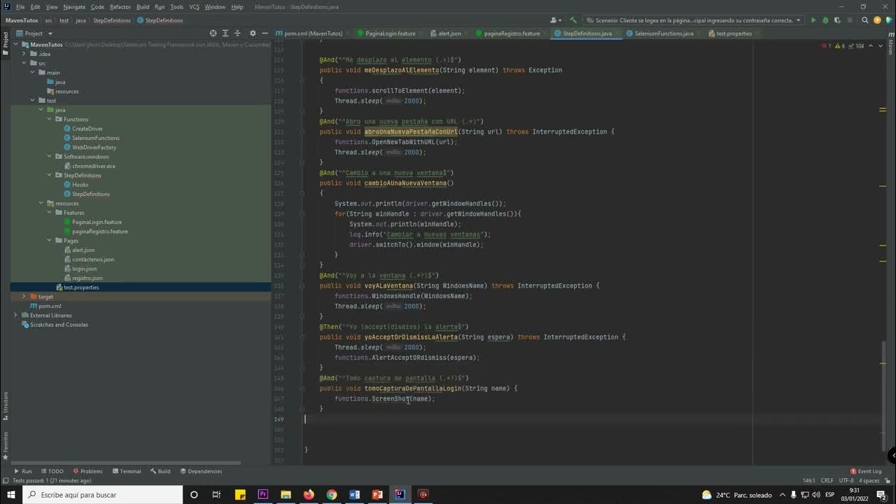 Screenshots Capturas Curso Selenium Testing Youtube