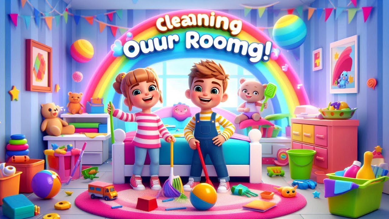 Cleaning Up Our Room Song | Fun Kids Chores Song for Learning ...