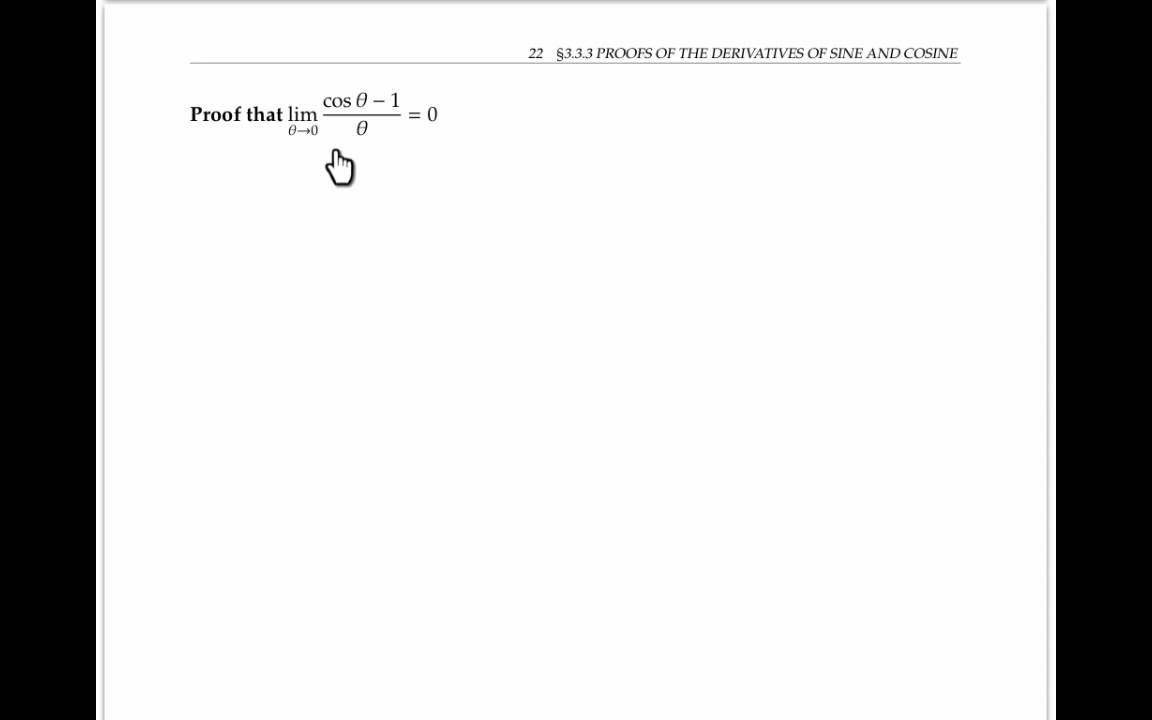 Proof of Trigonometric Limits and Derivatives - YouTube