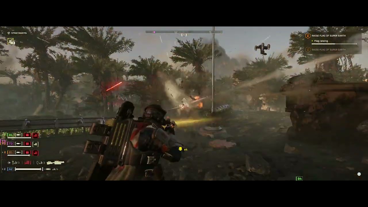 HELLDIVERS™ 2 - Crazy Flag Raising - YouTube