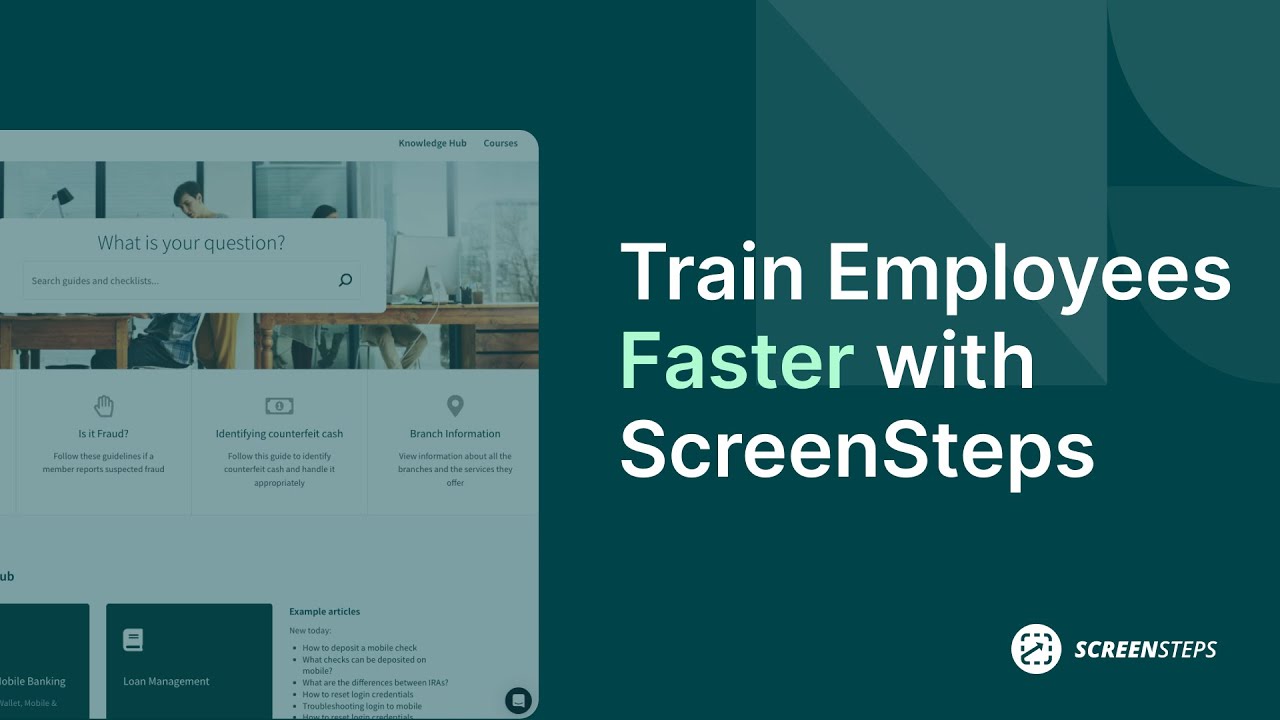 How ScreenSteps Enables Faster Employee Training - YouTube