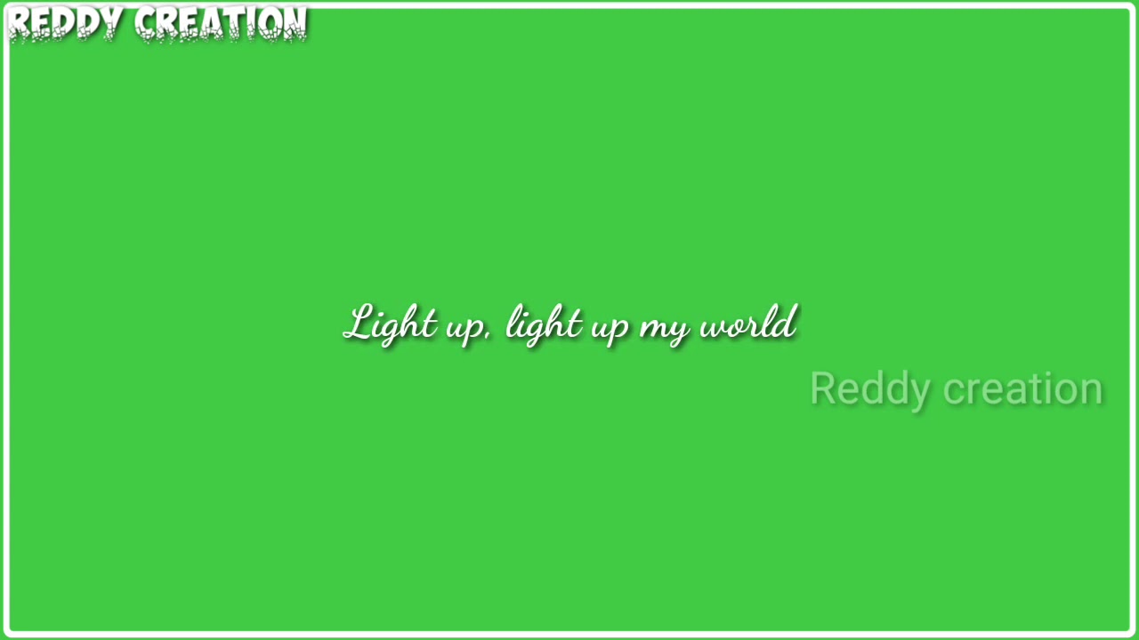 Green screen //lyrics light up light up sketches - YouTube