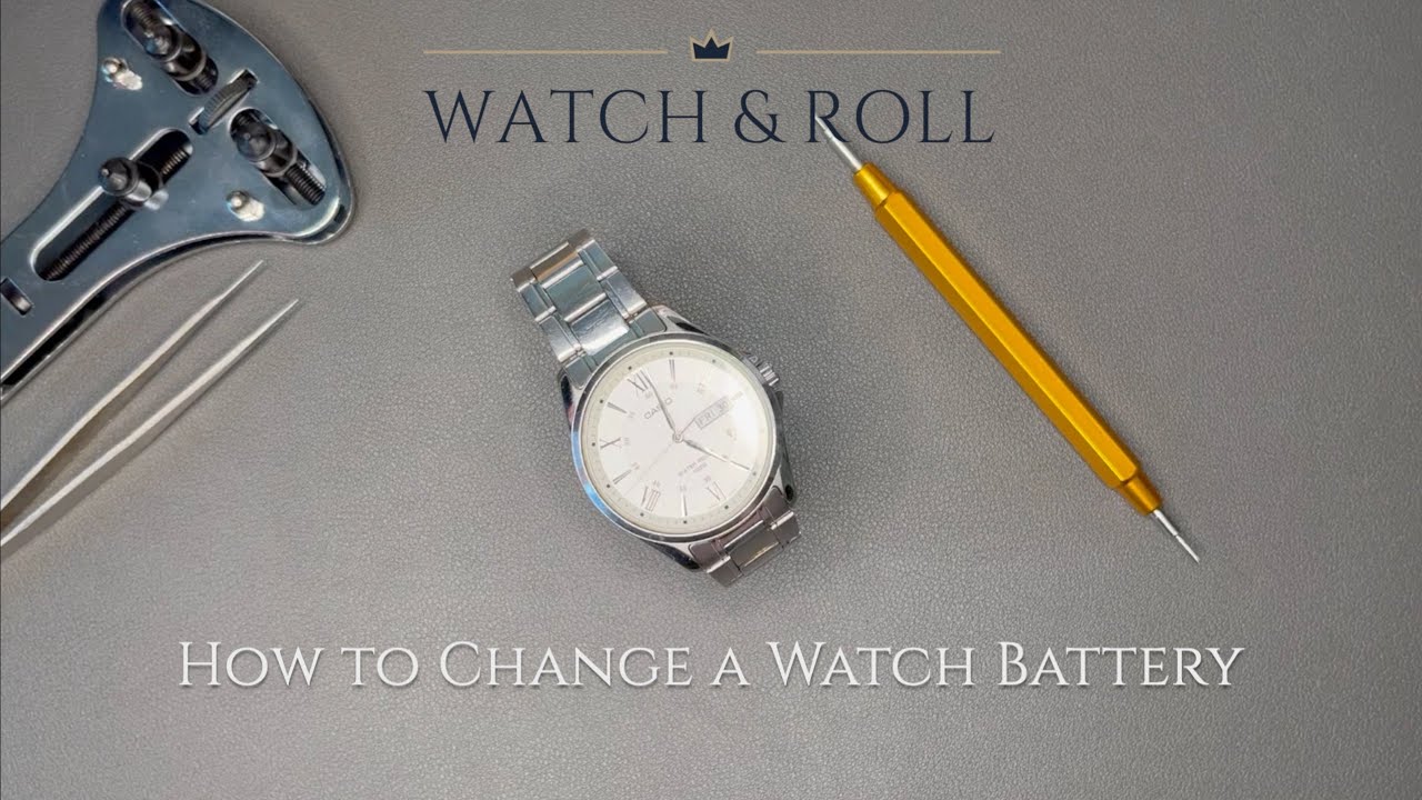 How to Change a Watch Battery - Casio Example - YouTube