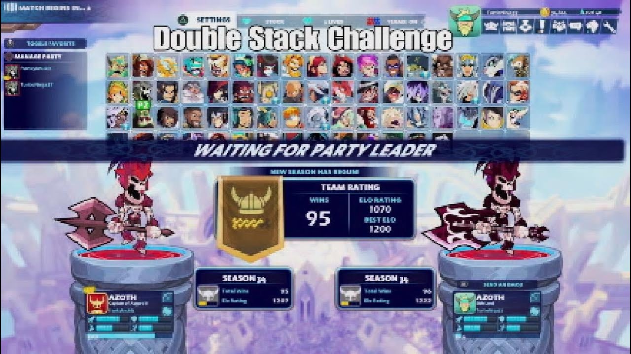 Brawlhalla Ranked 2v2 Double Stack Challenge Part 1 - YouTube