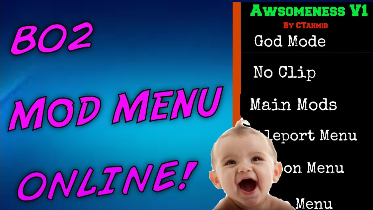 BLACK OPS 2 USING MOD MENU ONLINE + GIVING RANDOM PEOPLE MOD MENUS ...