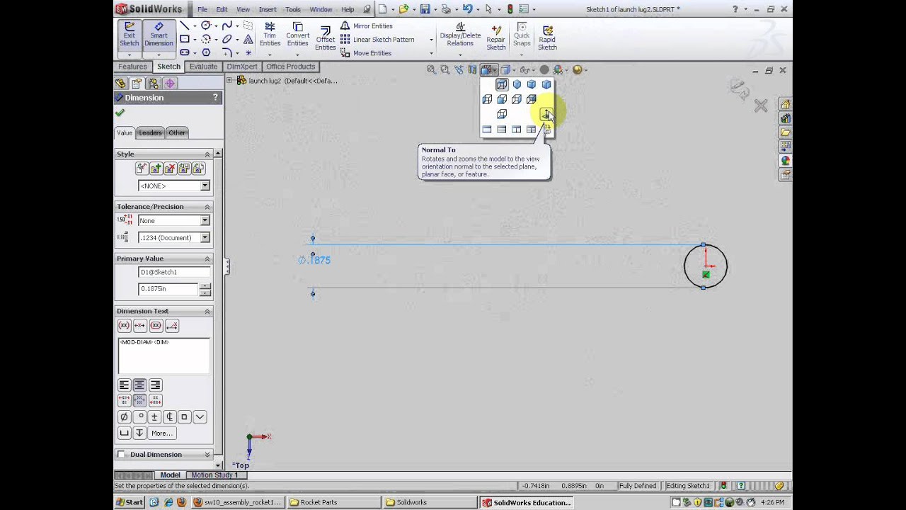 Creating Rocket in Solidworks (5 of 7) - YouTube