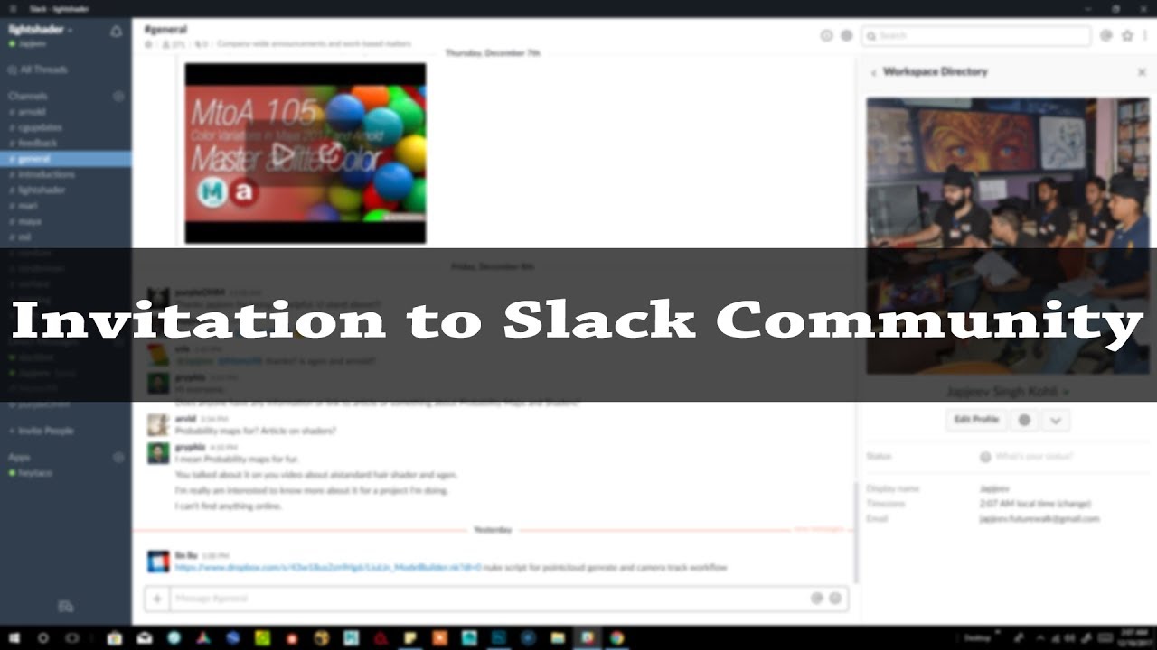 Invitation to Slack Community - YouTube