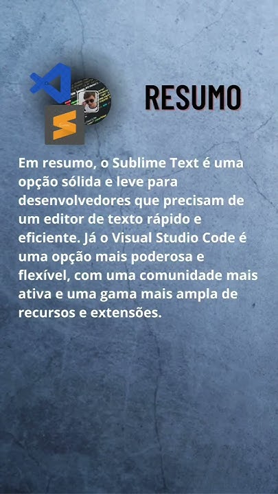 Sublime text versus VS code - Martim Pavão TI - YouTube