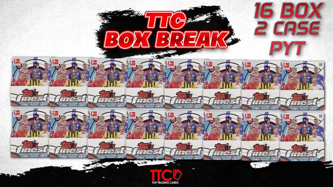 TTC BOX BREAK STREAM⚽ 8 CASES HOBBY BOX TOPPS 22-23 BUNDESLIGA FINEST ...