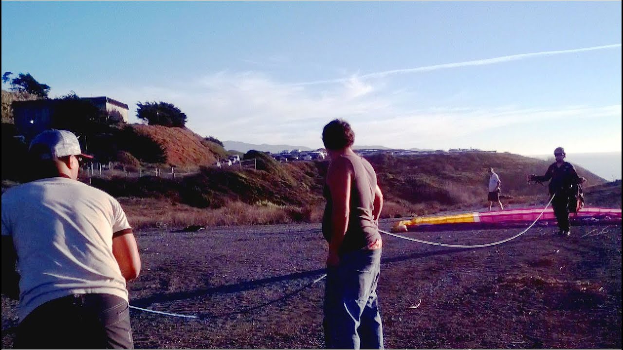 Human Towing Paraglider - YouTube