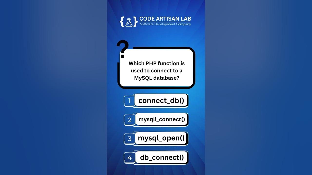Connecting PHP to MySQL - Choose the Function - YouTube