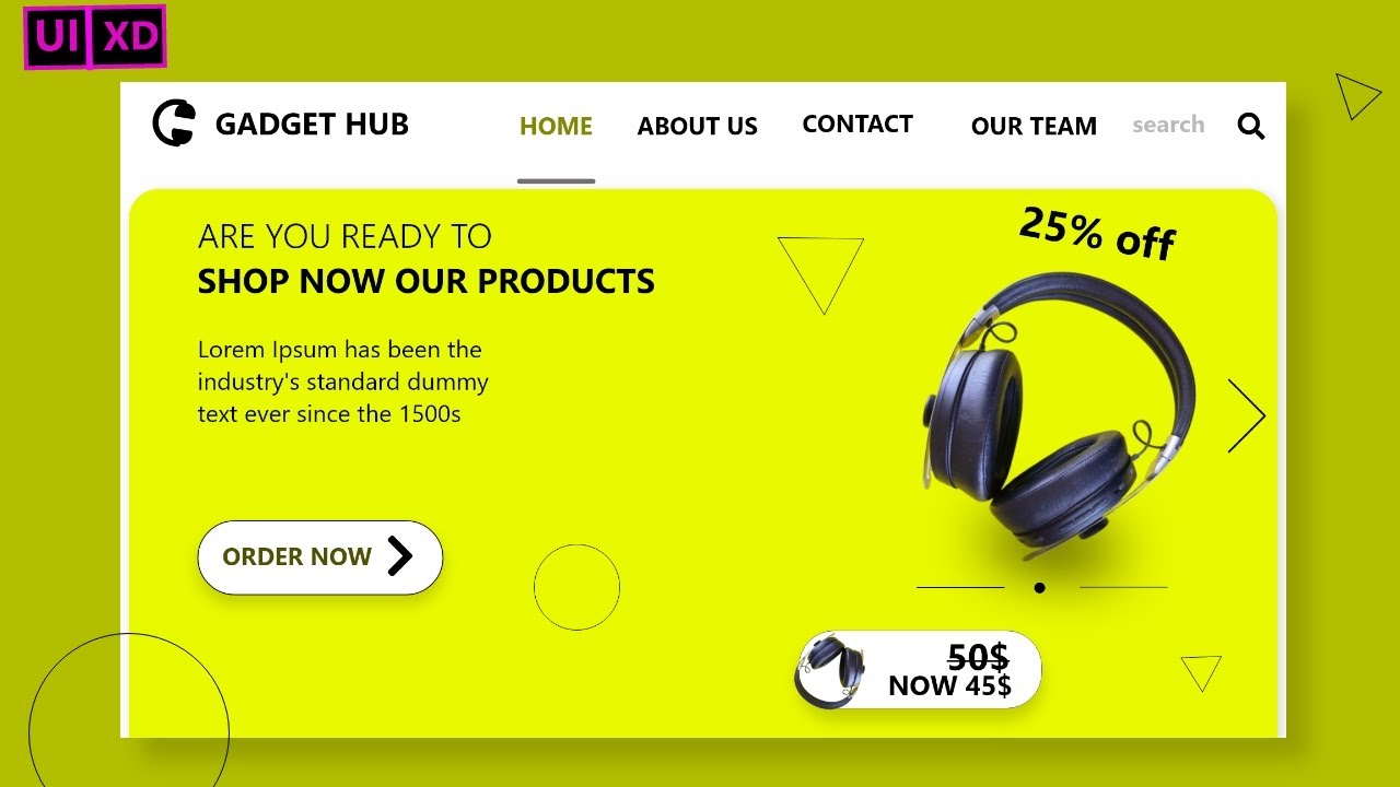 Adobe XD landing page design 2023 || UI/UX design with adobe XD - YouTube
