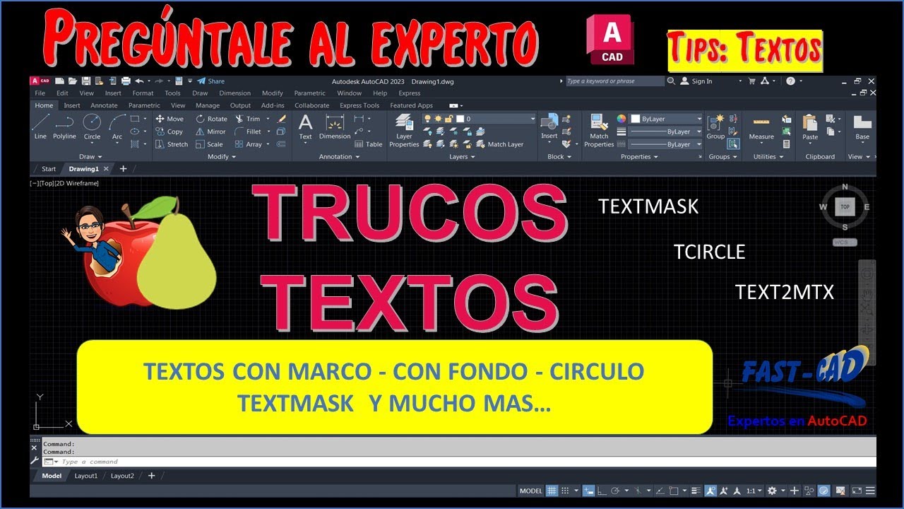 🔠 TRUCOS Y TODO SOBRE TEXTOS | AUTOCAD | Recuadro, circulo, fondo al ...