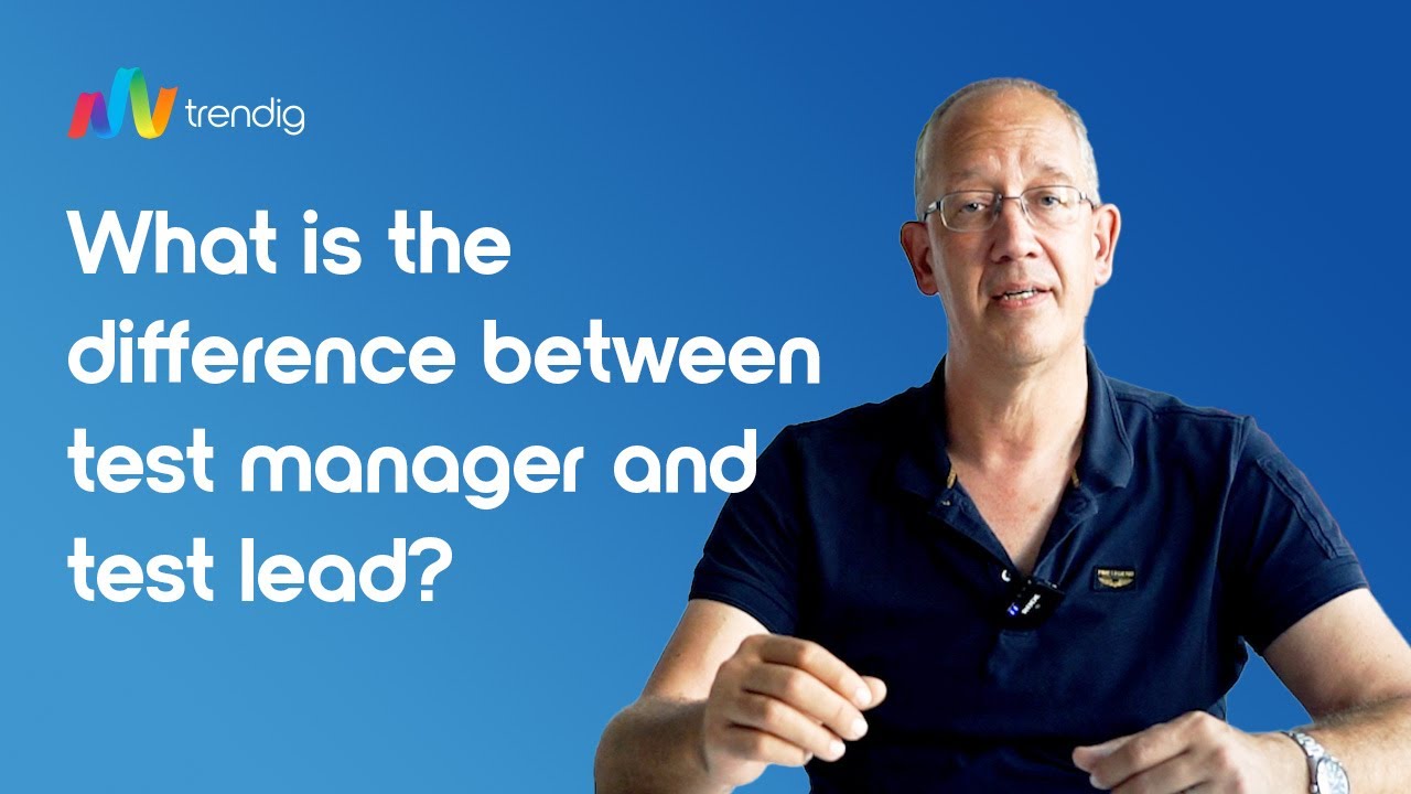 What is the difference between test manager and test lead? - YouTube