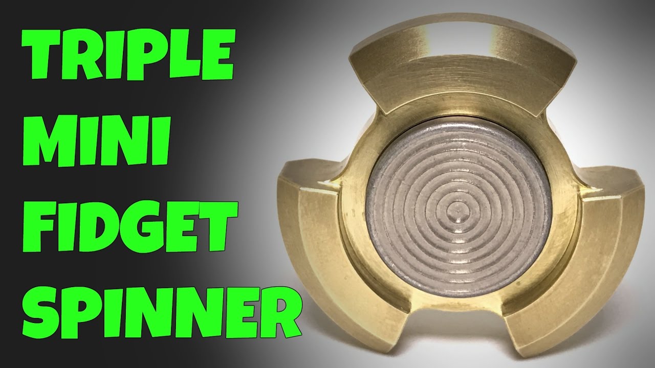 Triple Mini Fidget Spinner (Ryan Leap - ETSY) Brass Fidget Toy - YouTube