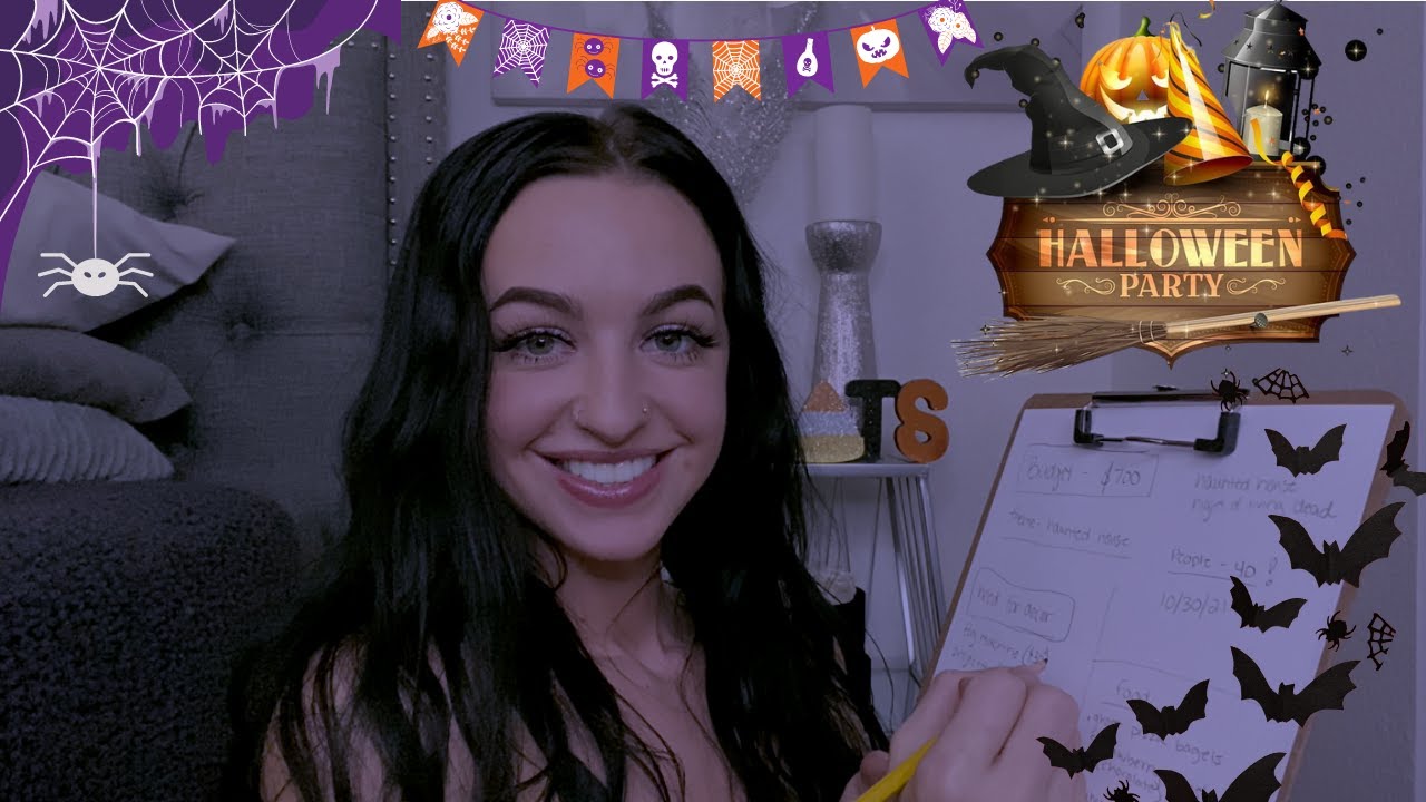 [ASMR] Big Sis Helps Plan YOUR Halloween Party RP | Writing, Typing ...
