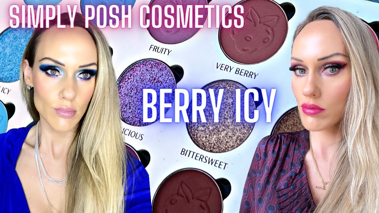 SIMPLY POSH COSMETICS BERRY ICY PALETTE (2 Looks) 🫐🍓 - YouTube