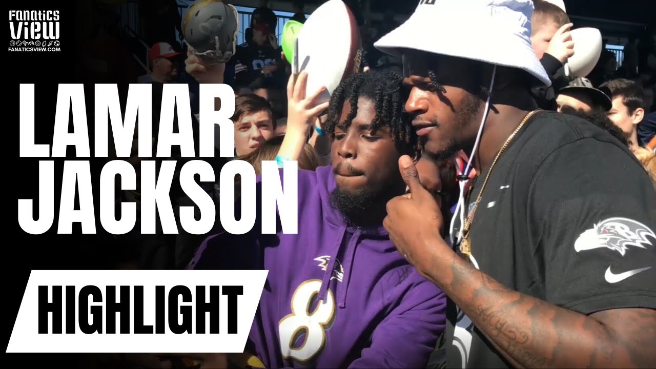 Lamar Jackson signs Autographs & Takes Selfies with NFL Fans | NFL PRO ...