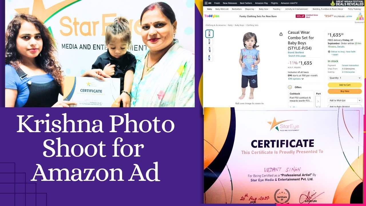 Krishna ka Photo shoot Vlog | Amazon advertisement | Star Eye Media ...
