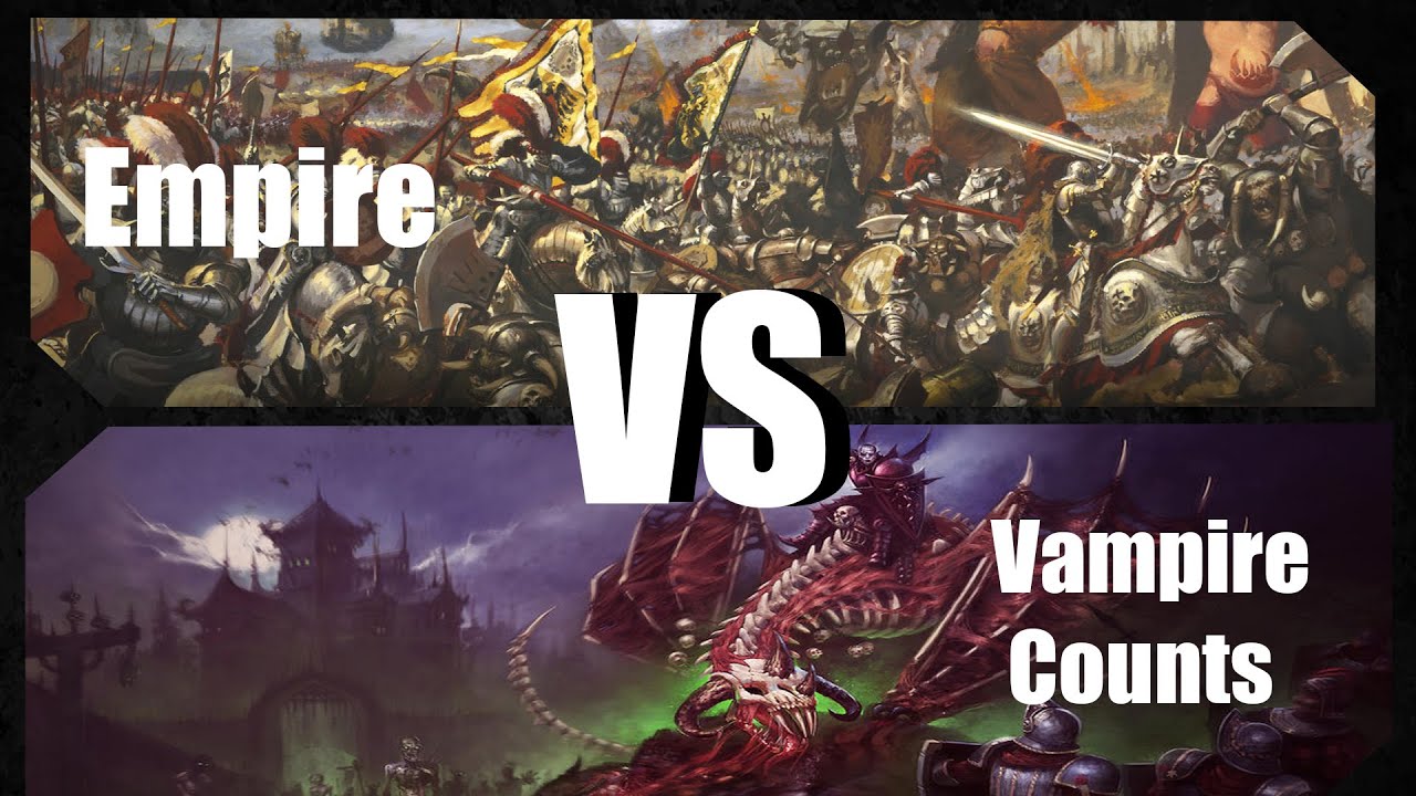 [Warhammer old World] Empire VS Vampire Counts 8th ed - YouTube