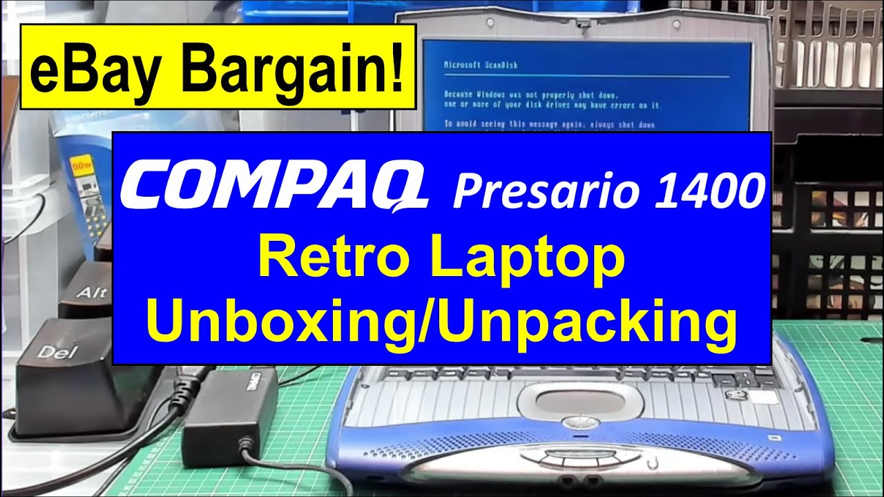 Compaq Presario 1400 - Retro Laptop Unpacking - YouTube