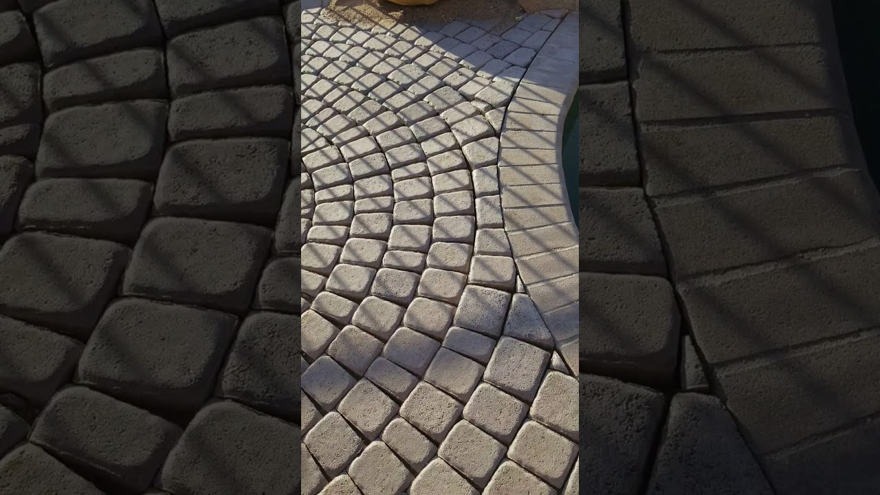 Bad paver sealant we will be stripping off. - YouTube