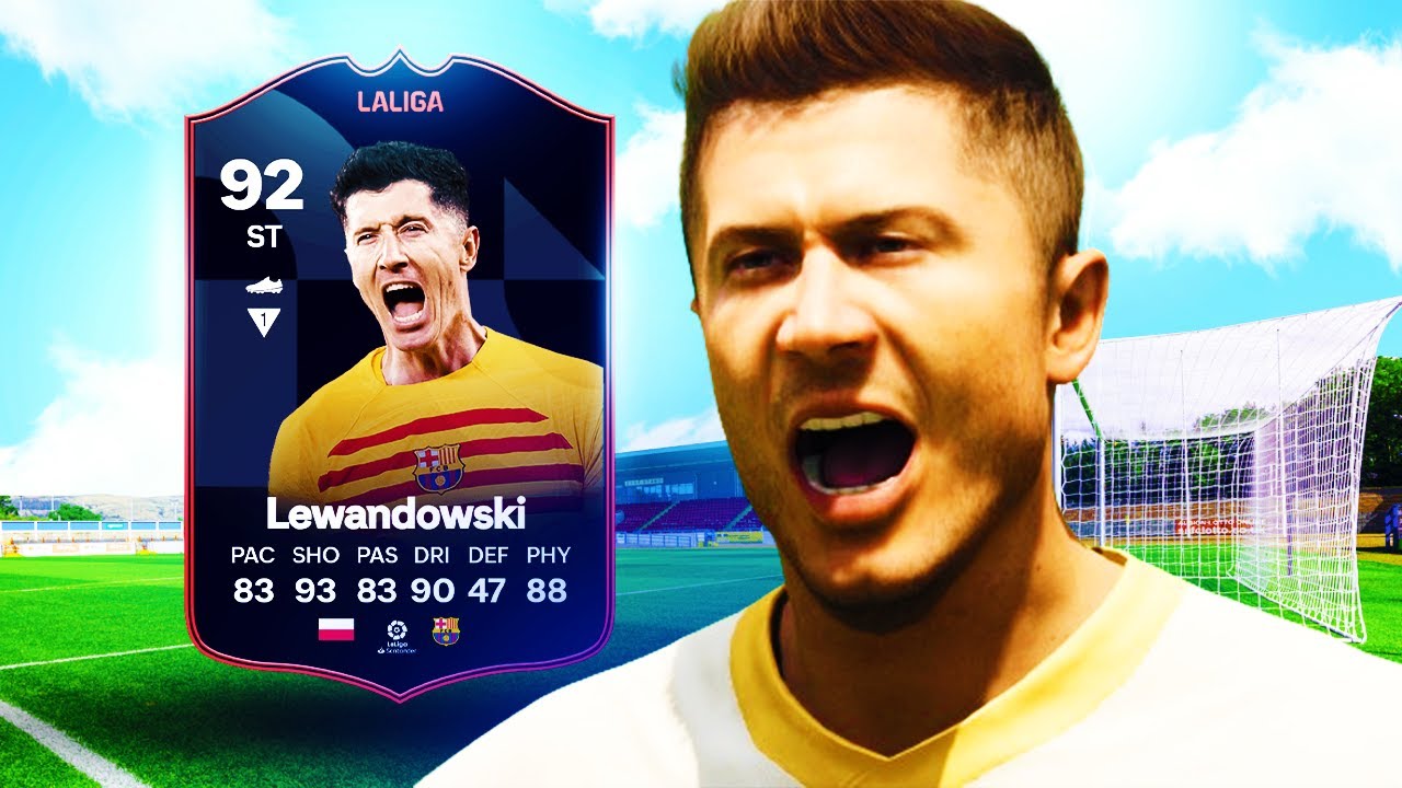 92 POTM Lewandowski SBC Has the BEST FINISHING In FC 24?! - YouTube