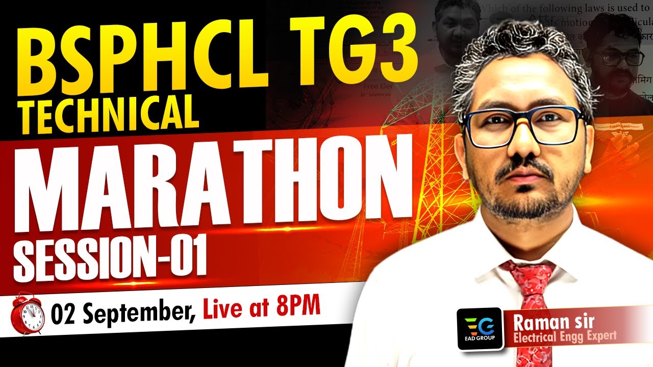 BSPHCL TG3 | Technical Marathon Session for BSPHCL TG3 by Raman Sir | BSPHCL TG3 Marathon ...