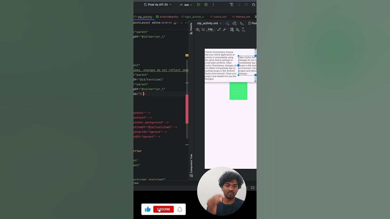 Bias in Constraint Layout in Android studio - YouTube