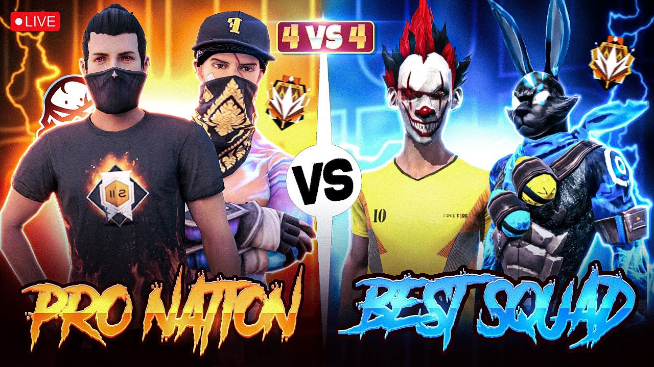 PRO NATION🔥VS BEST E-SPORT PLAYER'S 😈||FREE FIRE LIVE #pronation # ...