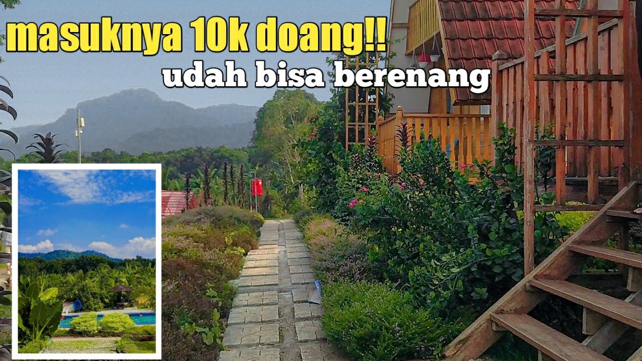 Taman wisata bukit munara || Villa kolam renang di Rumpin Bogor - YouTube