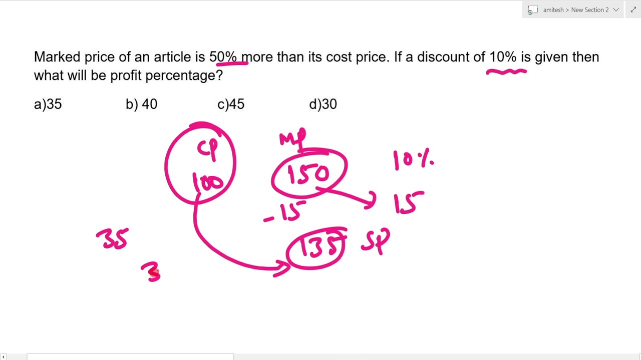 Marked price of an article is 50% more than its cost price. If a ...