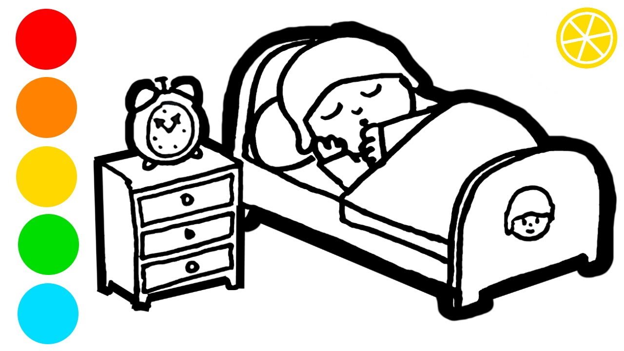 How to draw Pocoyo and Bed for kids - YouTube