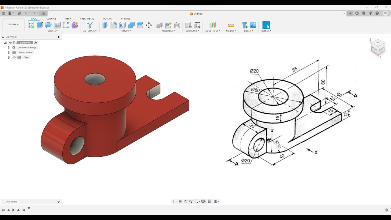 Fusion360 Part Modeling Tutorial 190 Design 3dmodeling Modelingtutorial Engineering