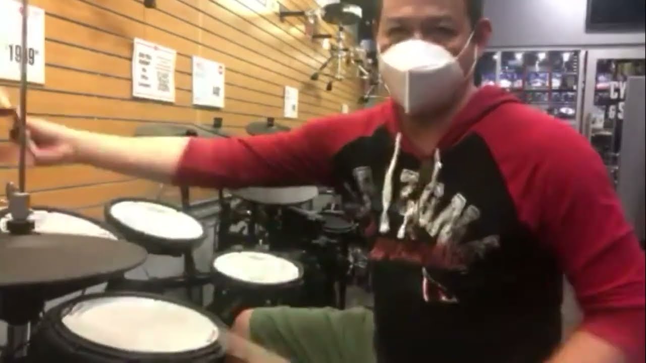 Harley Alarcon Testing Drums At The Guitar Center Pasadena Store - YouTube