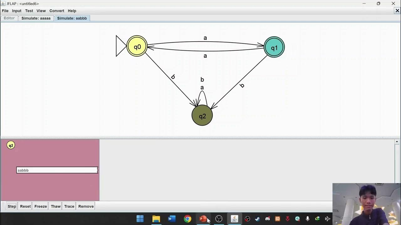 Teori Bahasa Automata (NFA) & Contoh pada JFLAP - YouTube