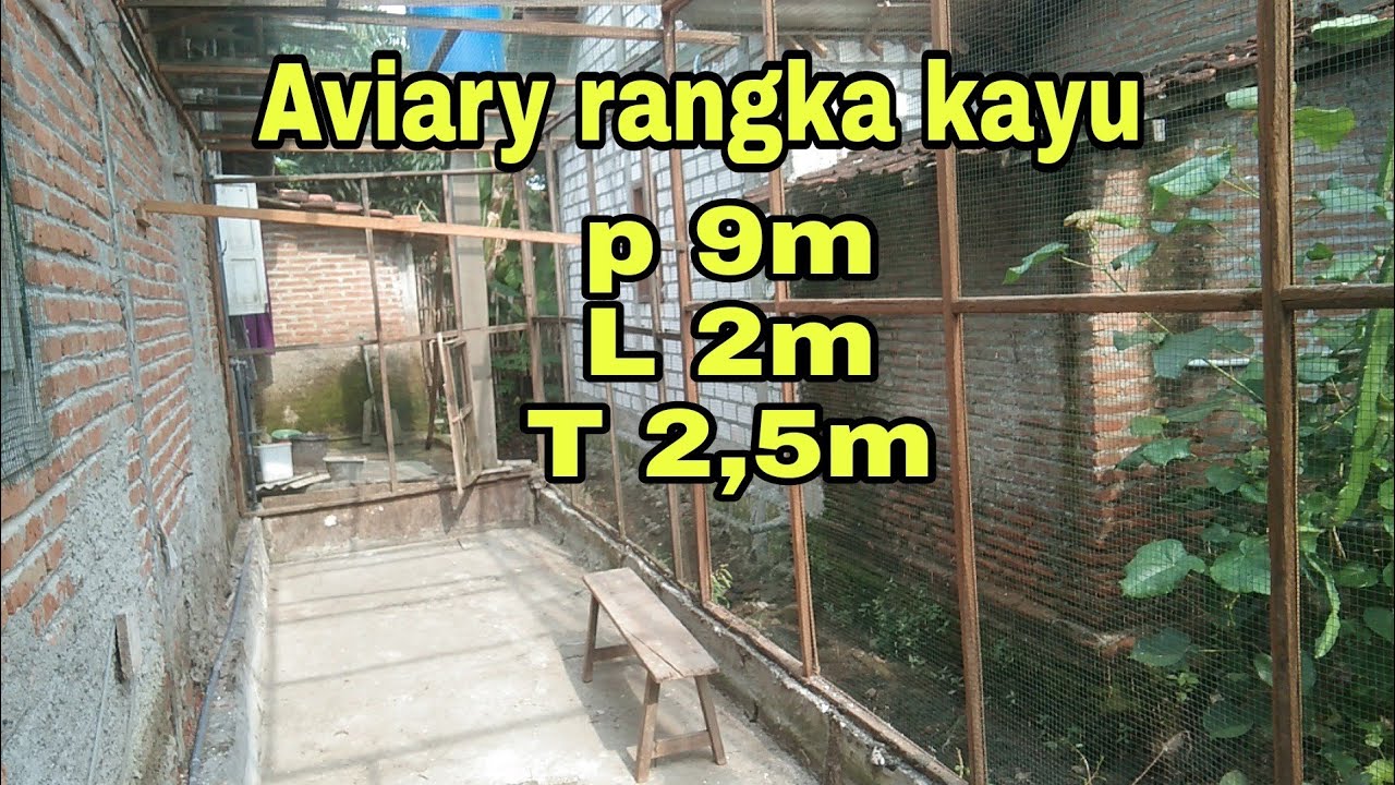 Membuat kandang aviary rangka kayu - YouTube