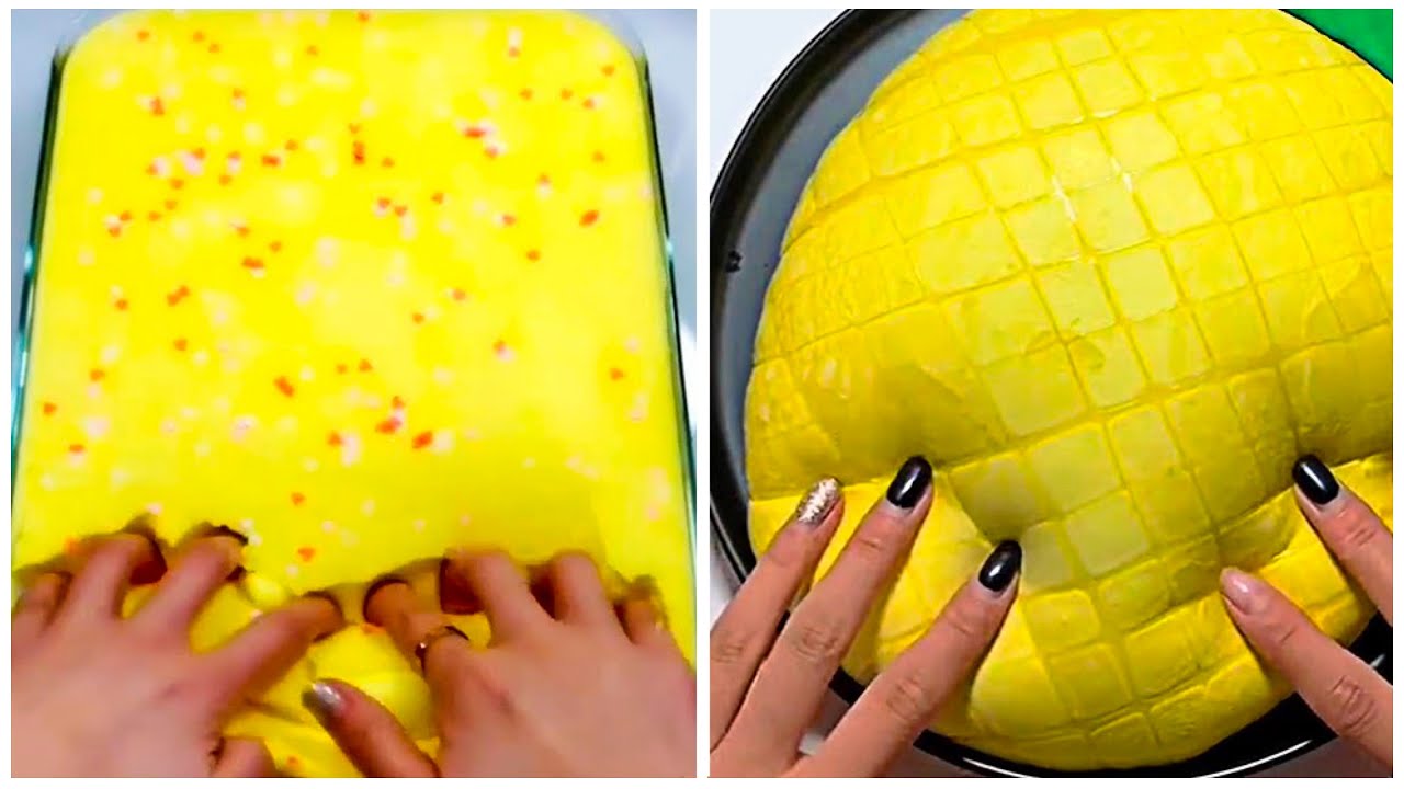 YELLOW SLIME ONLY | Daily Satisfying ASMR Color Slime Series #1 💛 - YouTube