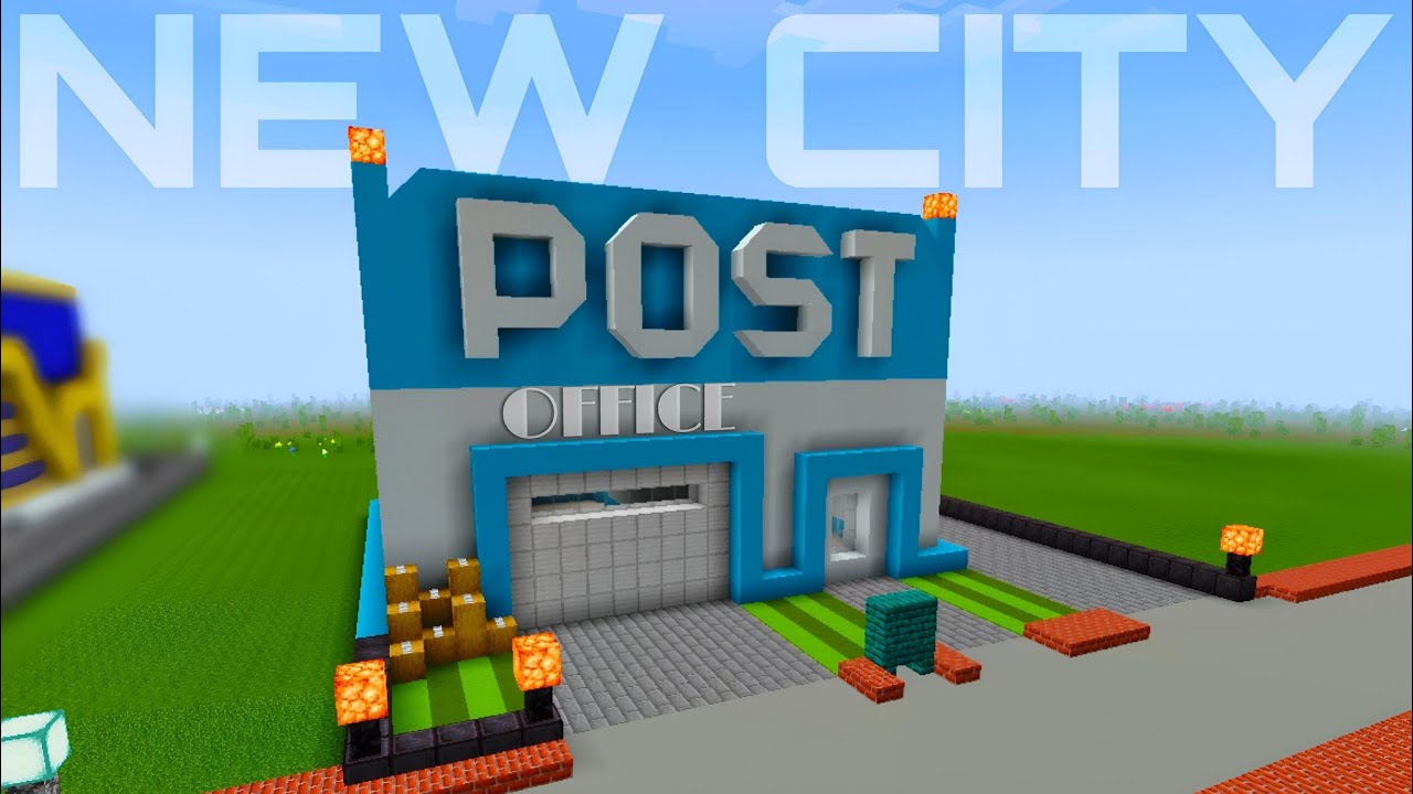 Minecraft || Post Office || New City Project || 19 Project || Tutorial Video || - YouTube