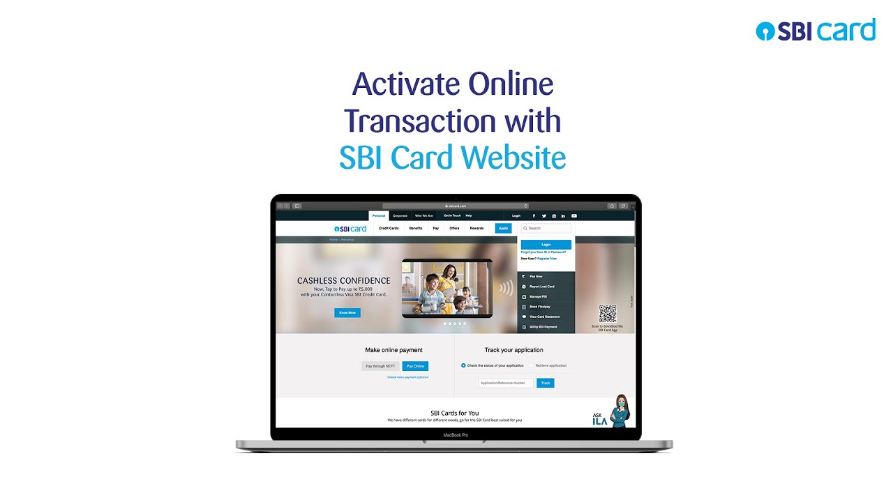 Activate Online Transactions on SBI Card Website - YouTube