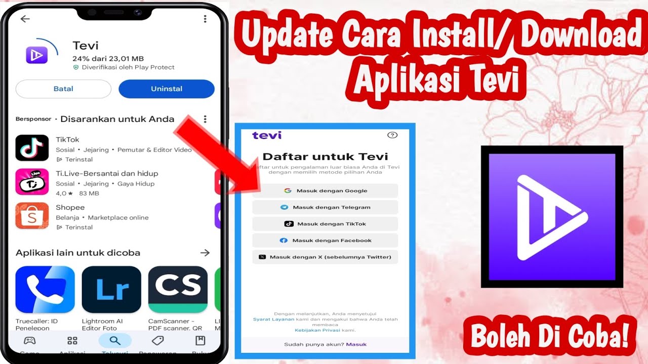 Update Cara Install Atau Download Aplikasi Tevi | Tevi Mod Apk Terbaru ...