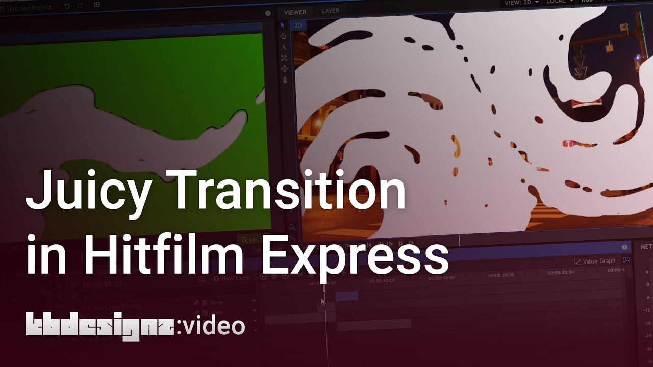 LIQUID TRANSITIONS IN HITFILM EXPRESS | GREENSCREEN TUTORIAL | kbdesignz:video - YouTube