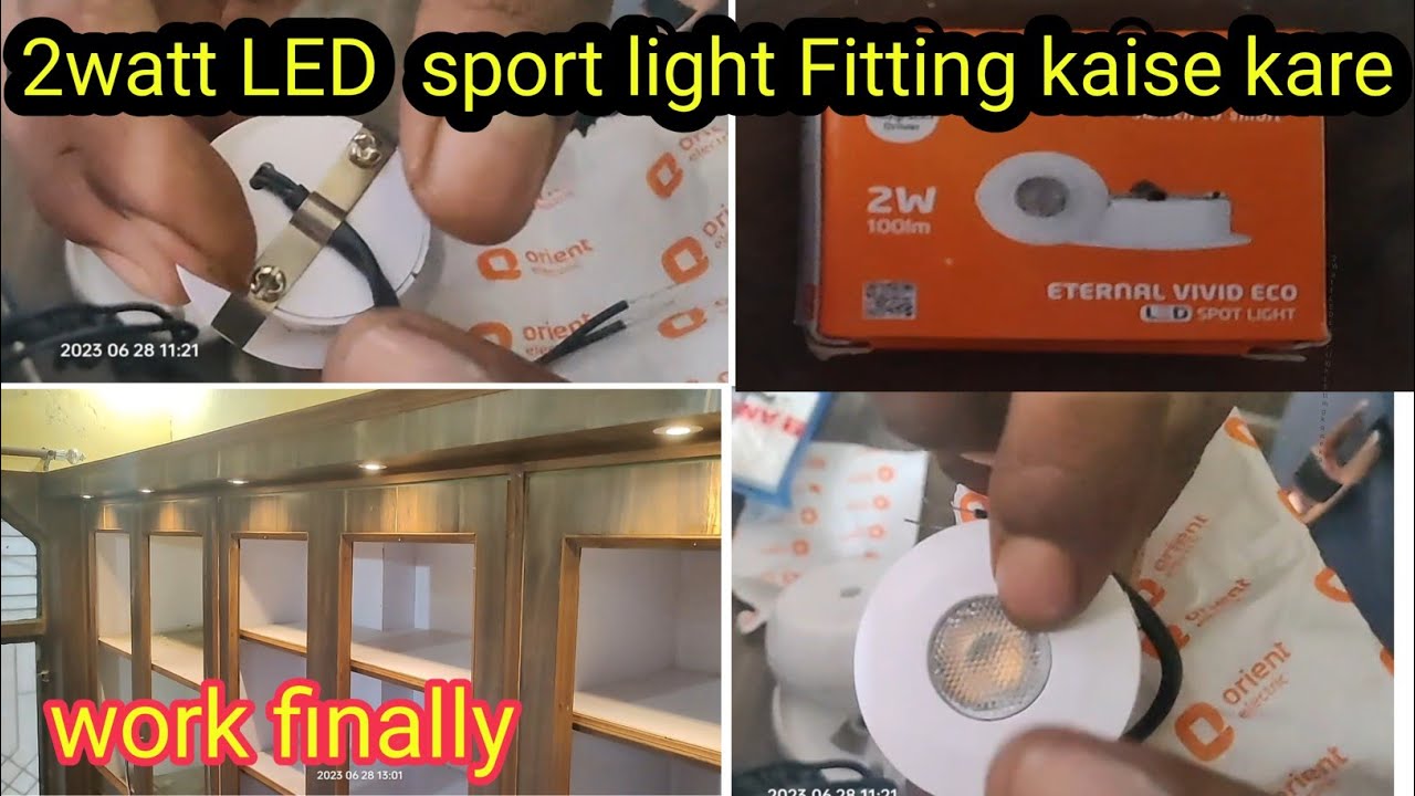 🔥how to 2watt orient spot light installation and fitting || led spot ...