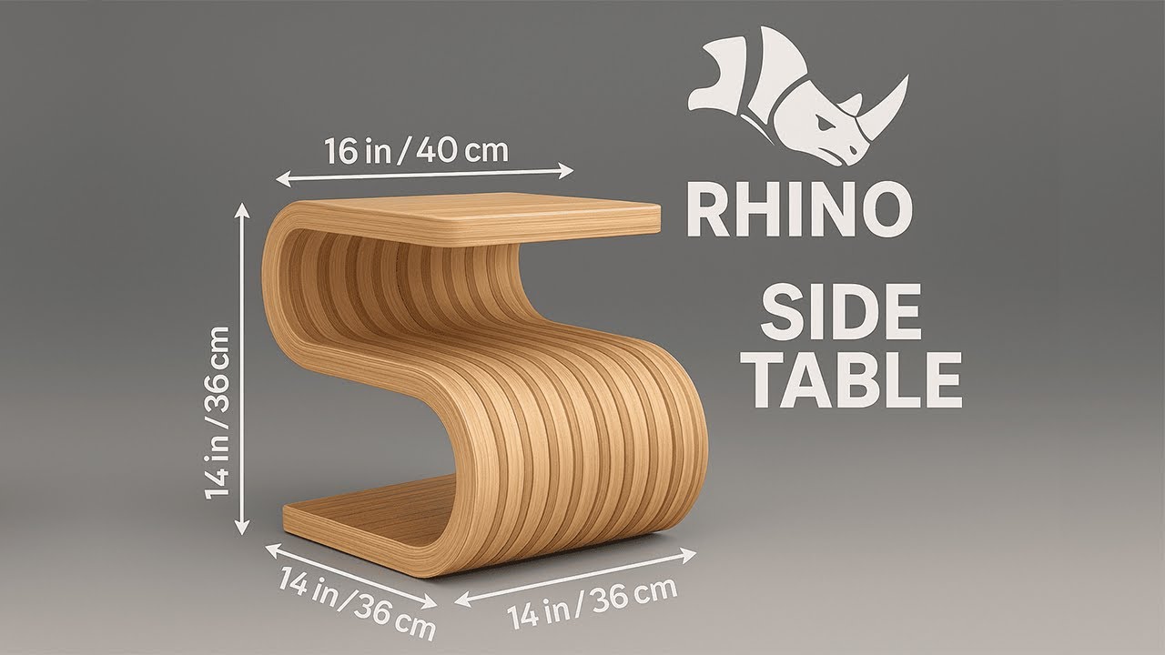 Rhino Tutorial | Furniture Design - Side Table Modeling - YouTube