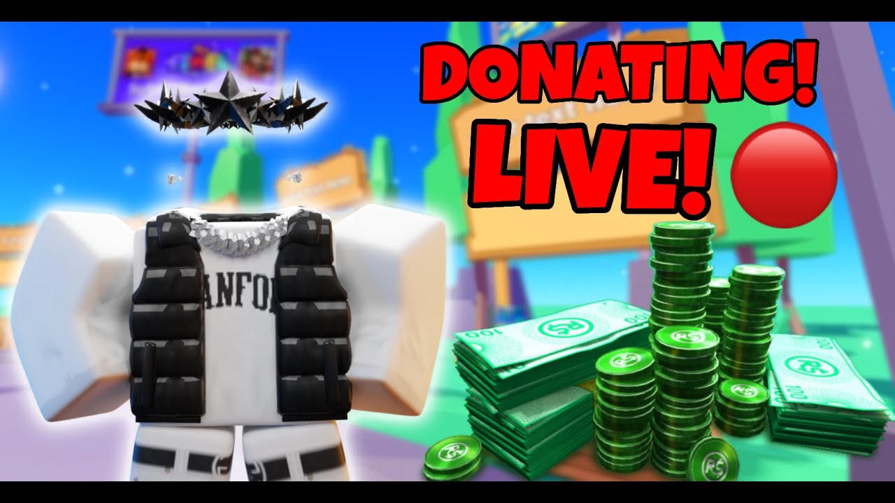 💸Pls Donate 🔴Live🔴💸 Donating Robux To Viewers! Road to 1k Subs! # ...